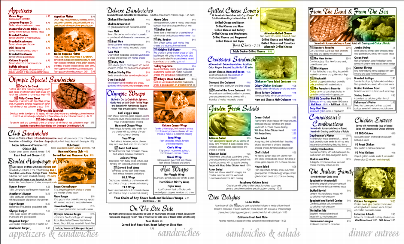 Olympic Family Restaurant Lake Geneva | Home of the Olympian Breakfast!